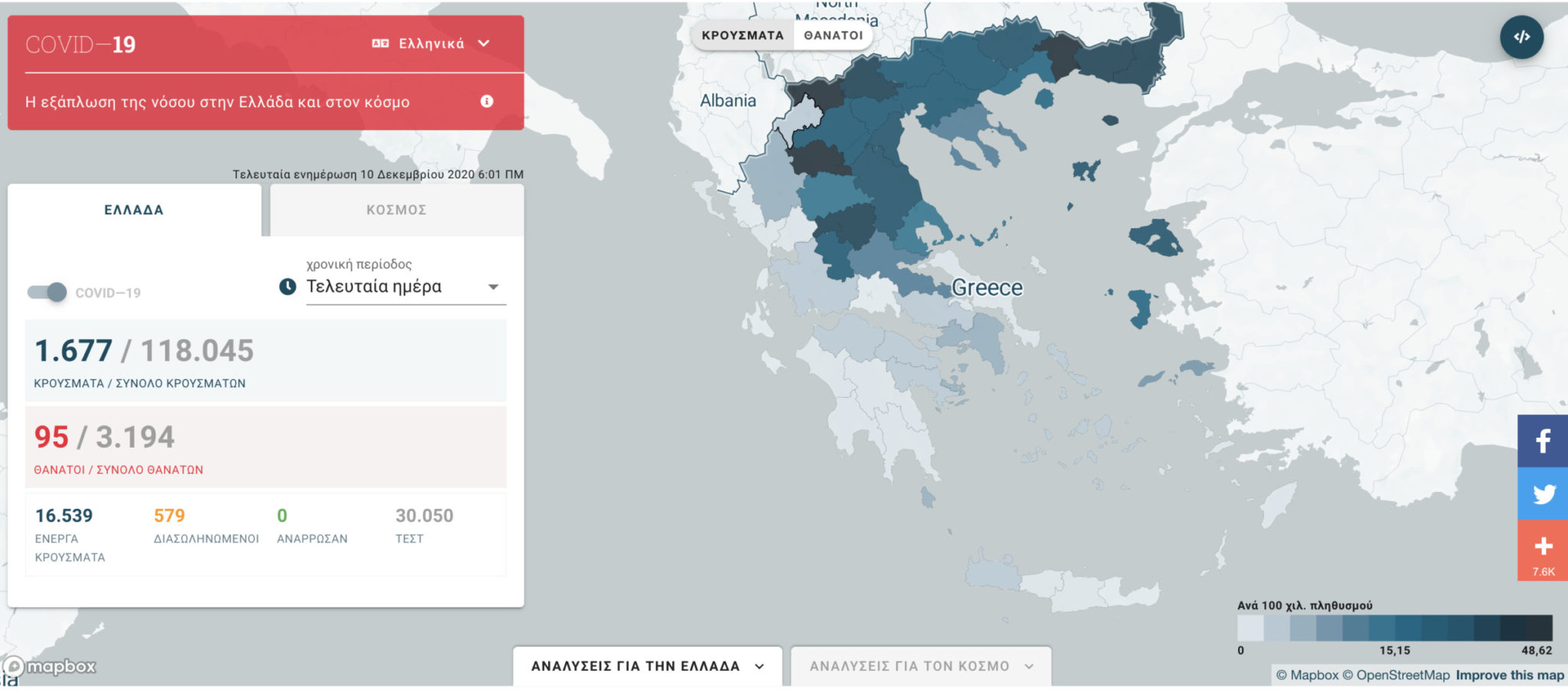 COVID-19 Interactive Map: Vaccine tracker across Greece - iMEdD Lab